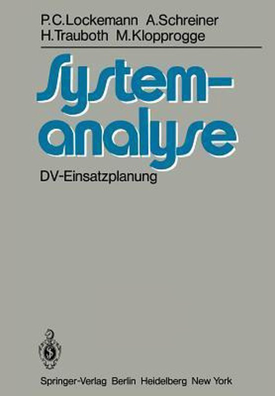 Systemanalyse | 9783642687969 | P.C. Lockemann | Boeken | bol