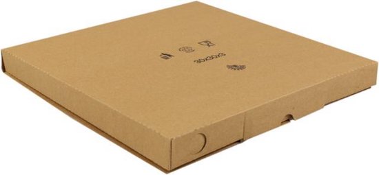 150x Pizzadoos, Vegetale, Golfkarton, 30x30x3cm, bruin | bol.com