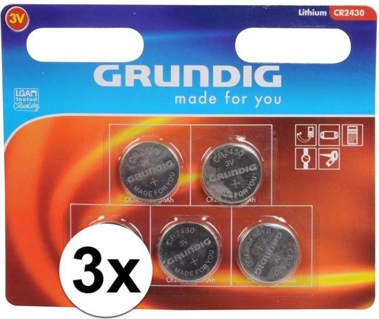 Knoopcel batterijen 15 stuks cr2430 3V | bol.com