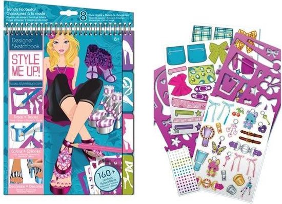 Style Me Up Designer Sketchbook Trendy Footwear | bol.com