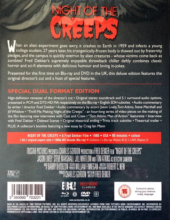 Night of the Creeps (1986) Limited Dual Format [Blu-ray & DVD] (Blu-ray) | Dvd's | bol
