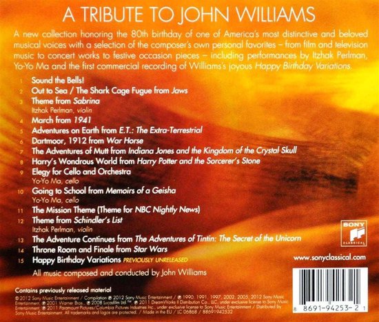 A Tribute To John Williams, J. Williams | CD (album) | Muziek | bol