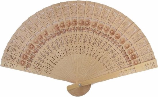 Chinese waaier met hout met bloemen | bol