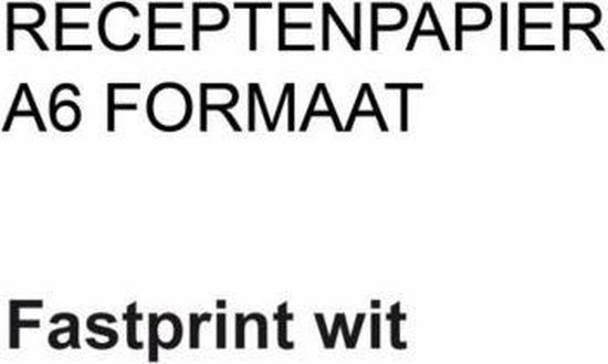Receptpapier Fastprint A6 80gr wit 2000 vel | bol
