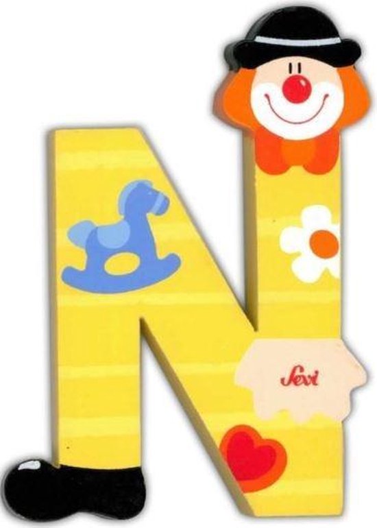 Sevi Letter N Clown 10 Cm | bol.com