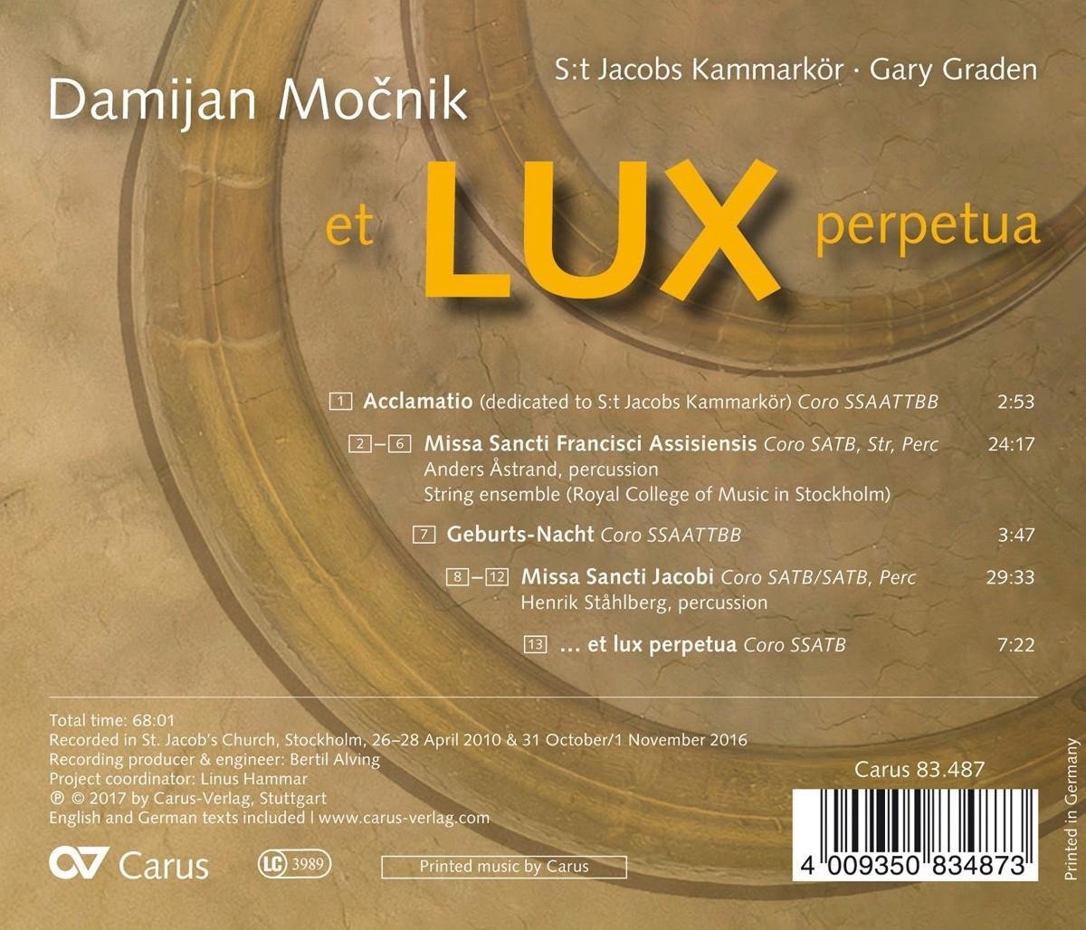 St Jacobs Kammarkor Stockholm & Gary Graden - Et Lux Perpetua (CD ...