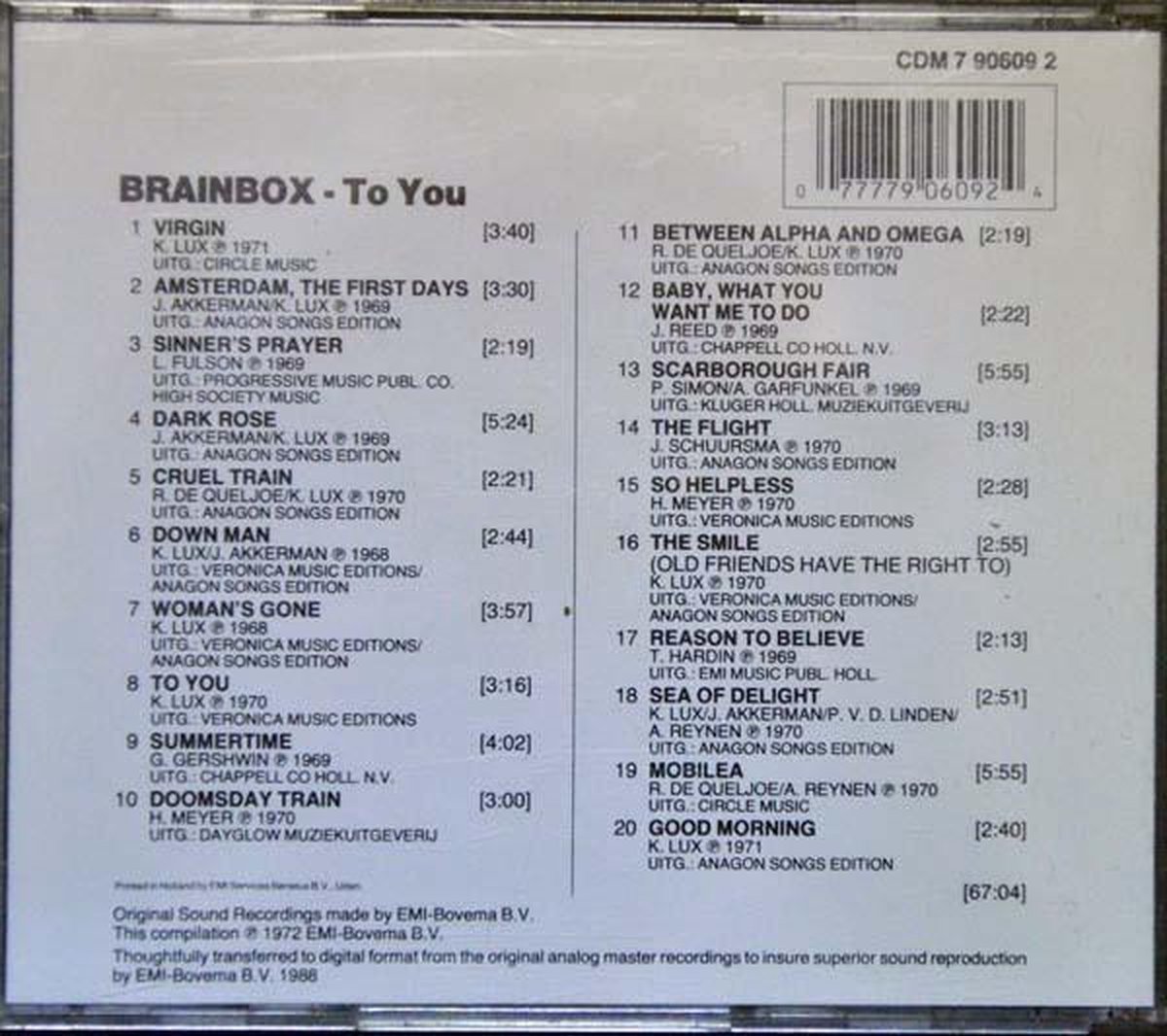 To You, Brainbox | CD (album) | Muziek | bol