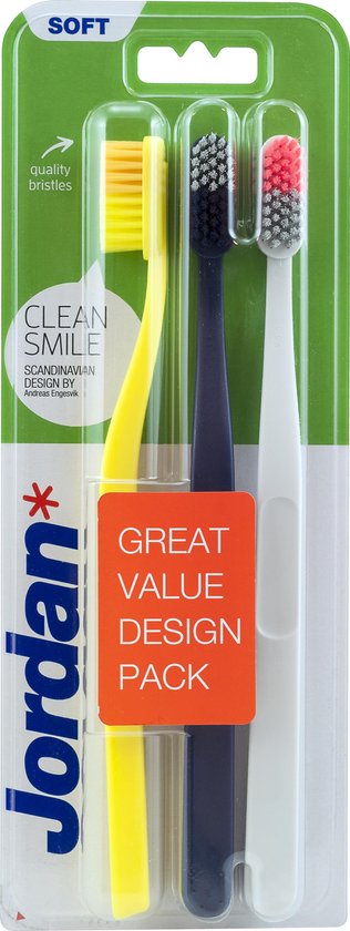 Jordan Clean Smile Soft - 3 stuks | bol