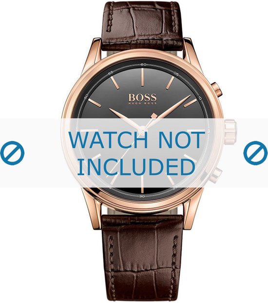 Hugo Boss horlogeband HB-295-1-34-2949-HB1513451 Croco leder Bruin ...