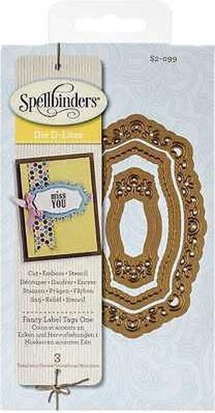 Spellbinders Shapeabilities Die D-Lites-Fancy Label Tags 1 S2-099 ...