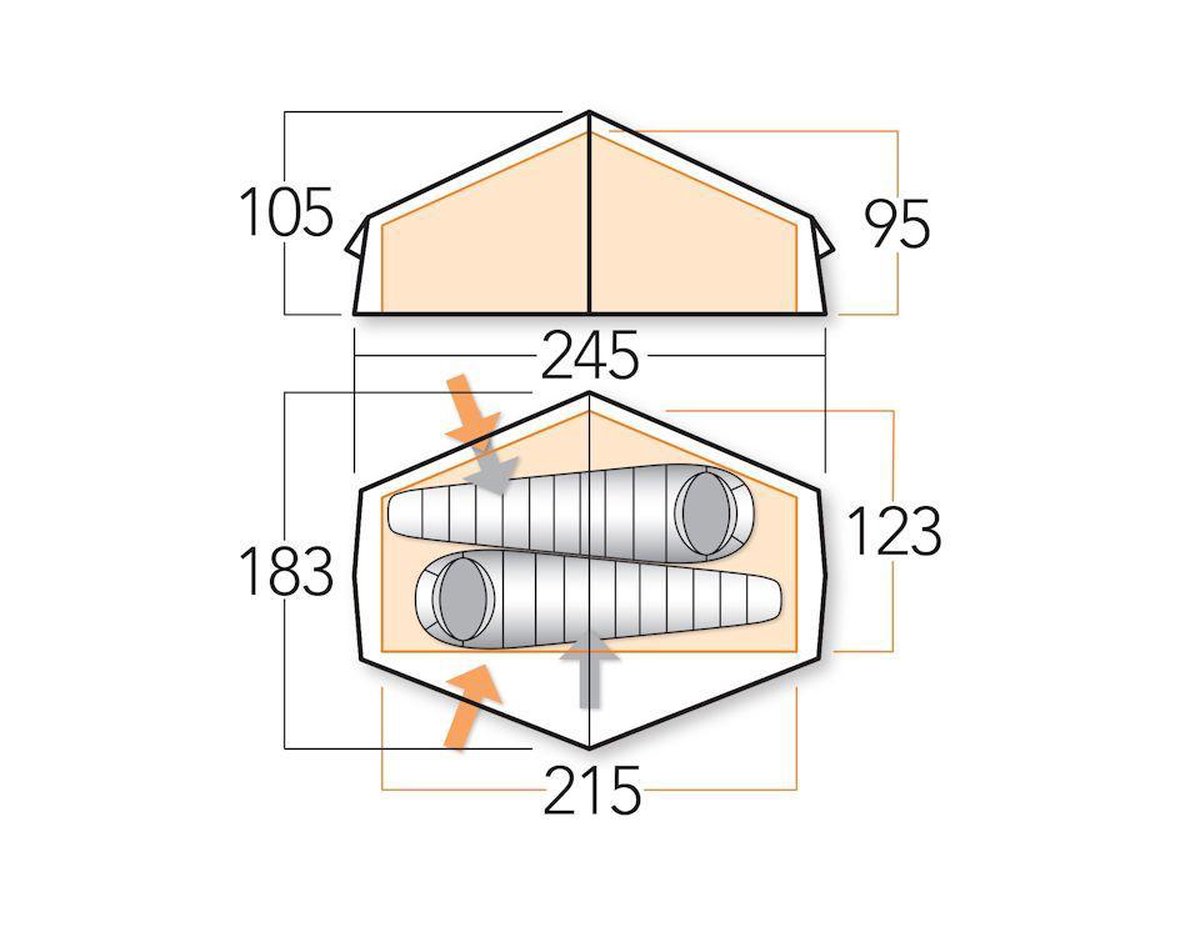 Vango zenith pro 200 tent | bol.com
