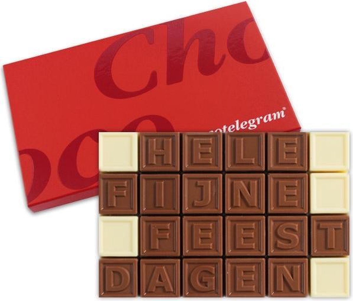 Chocolade geschenk hele fijne feestdagen - 24 blokjes | bol.com