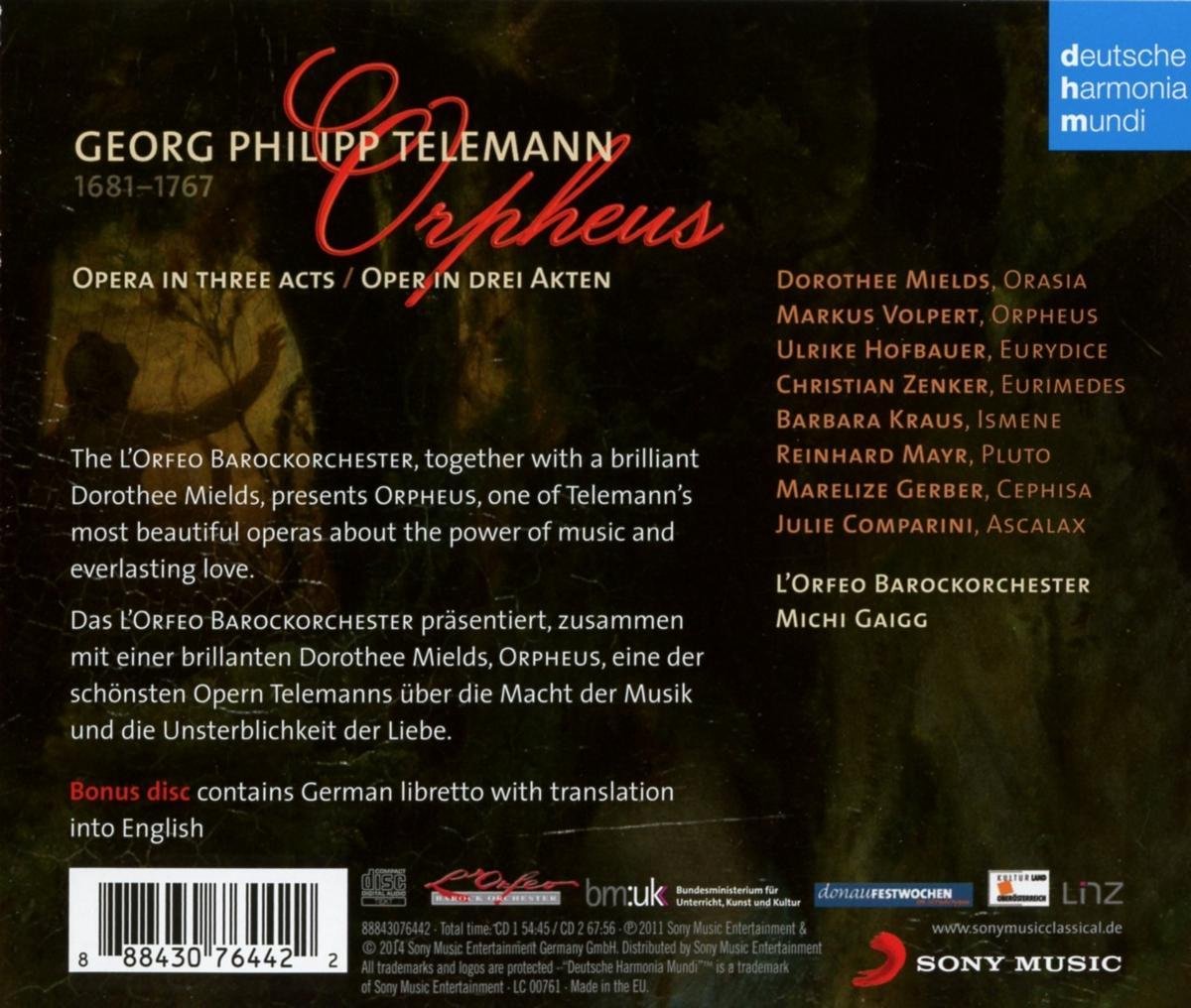 Telemann: Orpheus, L'Orfeo Barockorchester | CD (album) | Muziek | bol.com