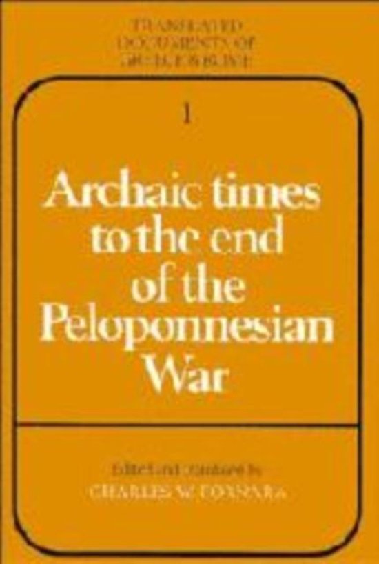 Translated Documents of Greece and Rome | 9780521250191 | Boeken | bol.com