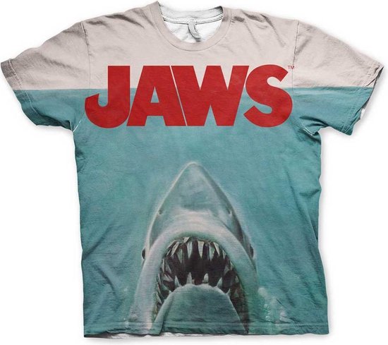 Jaws Heren Tshirt -XL- JAWS Allover Multicolours | bol