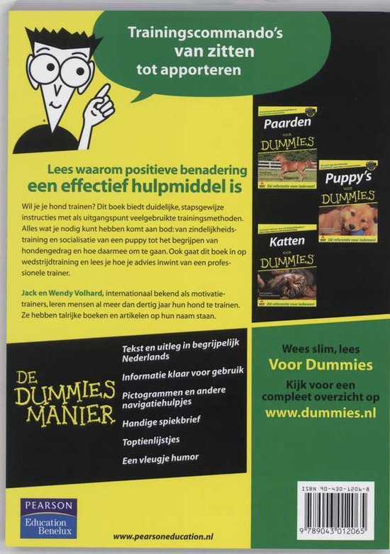 Voor Dummies - Honden trainen voor Dummies, Jack Volhard ...