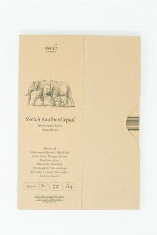 SMLT Papiermap Schetsen A4 135gr 80 vel Bruin | bol