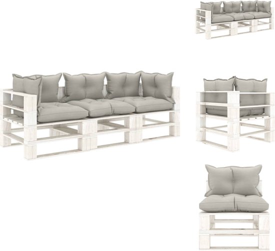 vidaXL Pallet hoekbank - Grenenhouten loungeset - 200 x 67.5 x 60.8 cm ...