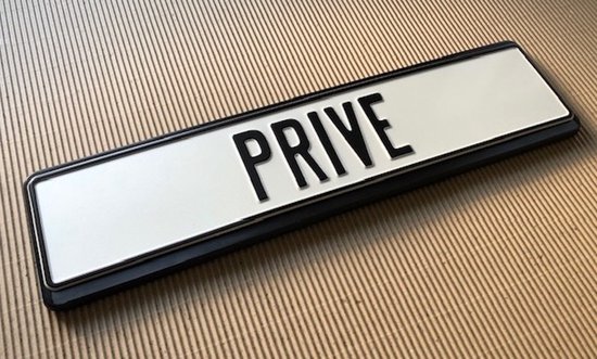 Prive Bord - Wit/Zwart - Aluminium - Met Gratis Houder - 52x11 CM | bol