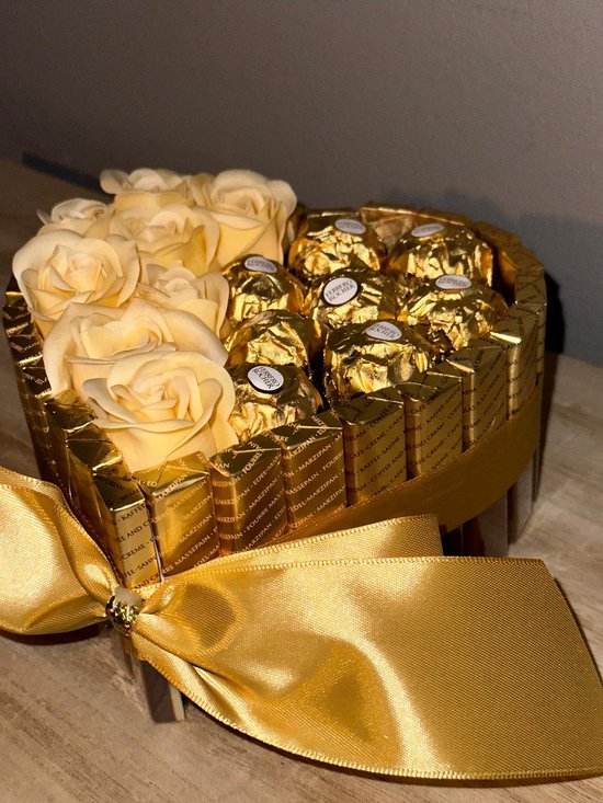Chocolade geschenk Hart - Ferrero Rocher - Merci - Kerstcadeau ...