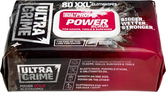 Ultragrime Pro Power Scrub Wipes 80 st per verpakking | bol