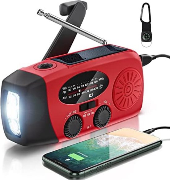 Gratyfied- Opwindbare Radio- Wind-Up Radio- Noodradio Opwindbaar ...