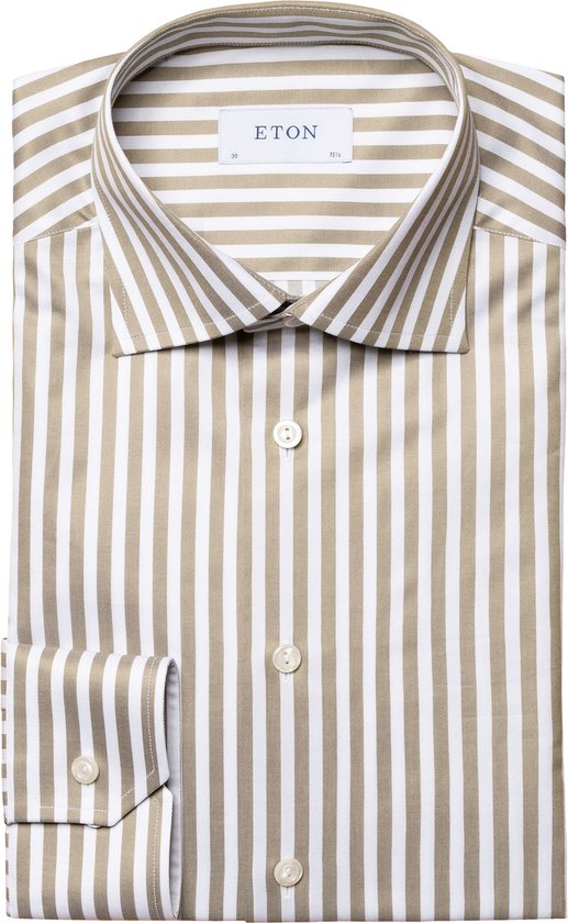 Eton Overhemd Groen Katoen maat 44 lange mouw overhemden groen | bol