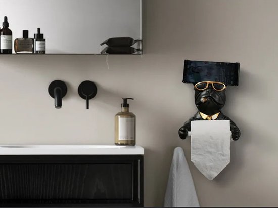 Decoratieve WC Rol houder Coole Gangster Hond - WCRol - WC - Toilet ...