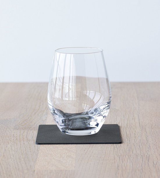 LIND DNA Onderzetter Nupo - Leer - Caviar - 10 x 10 cm | bol