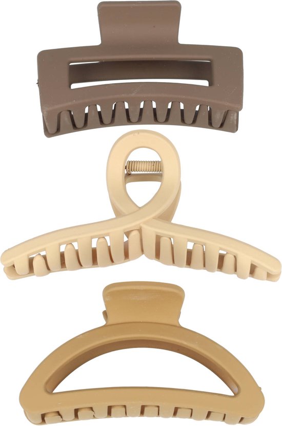 Haarspeld Klemmen Set Open Vorm Mat Naturel Beige Bruin Recht Wave Rond ...