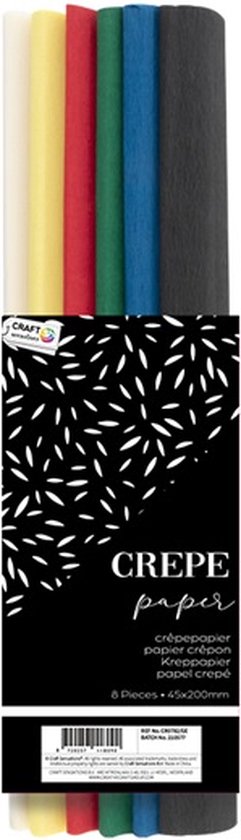 Craft Sensations Crêpepapier Set Basis 45x200 cm 8 stuks | bol