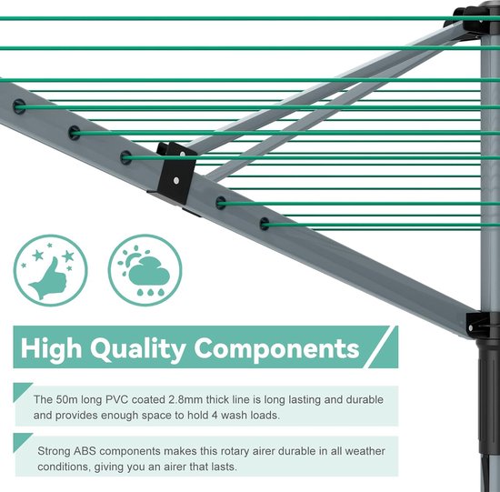 Paraplu droogmolen, opvouwbaar, draagbaar, droogrek, toren, intrekbaar ...