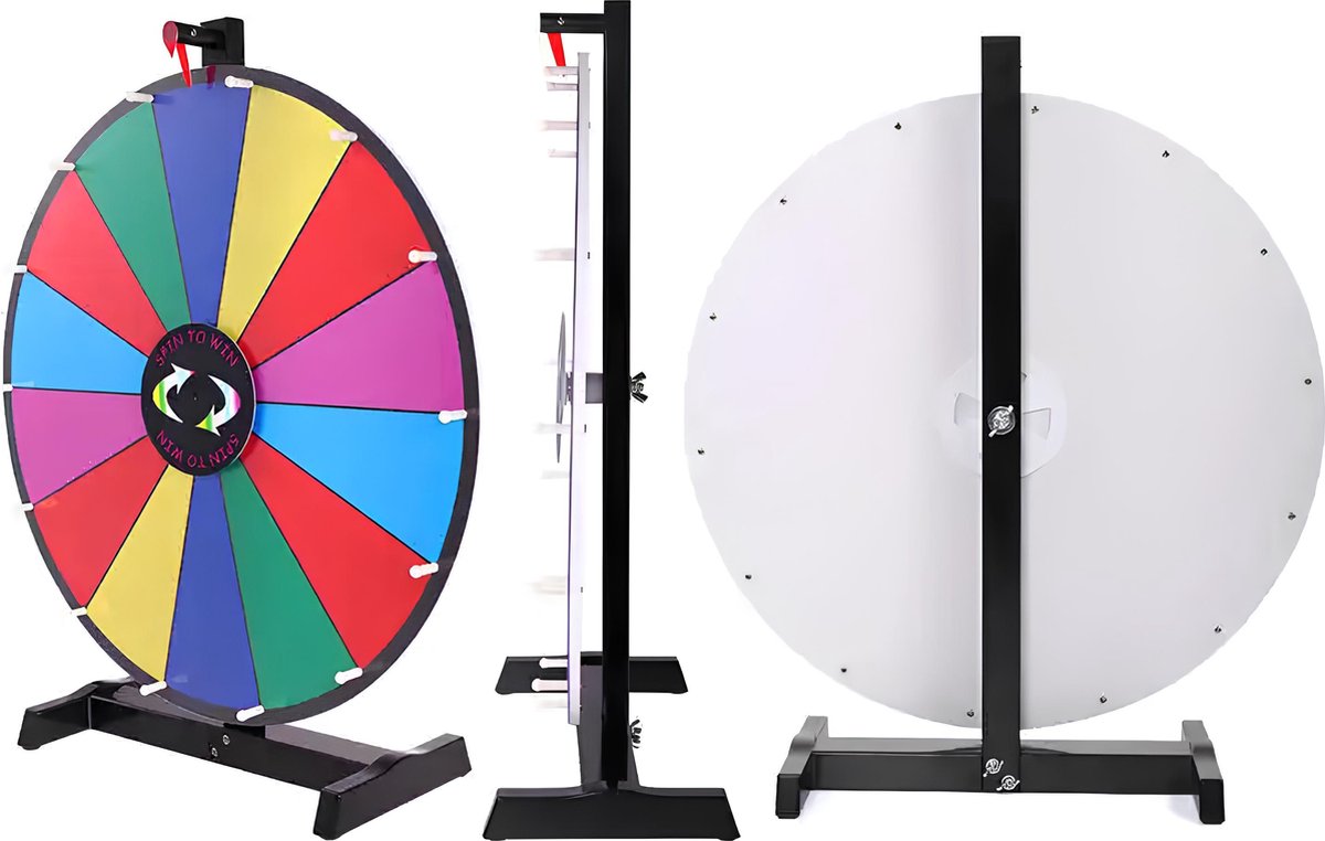 Rad van fortuin | Met tripod | Draairad | 14 te beschrijven vakken ...