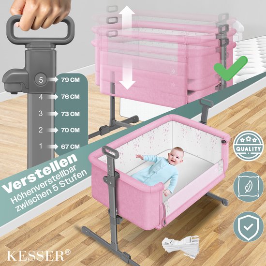 KESSER® Berceau / Cododo / Lit bébé / Co Sleeper Cradle Hubi 3in1 ...