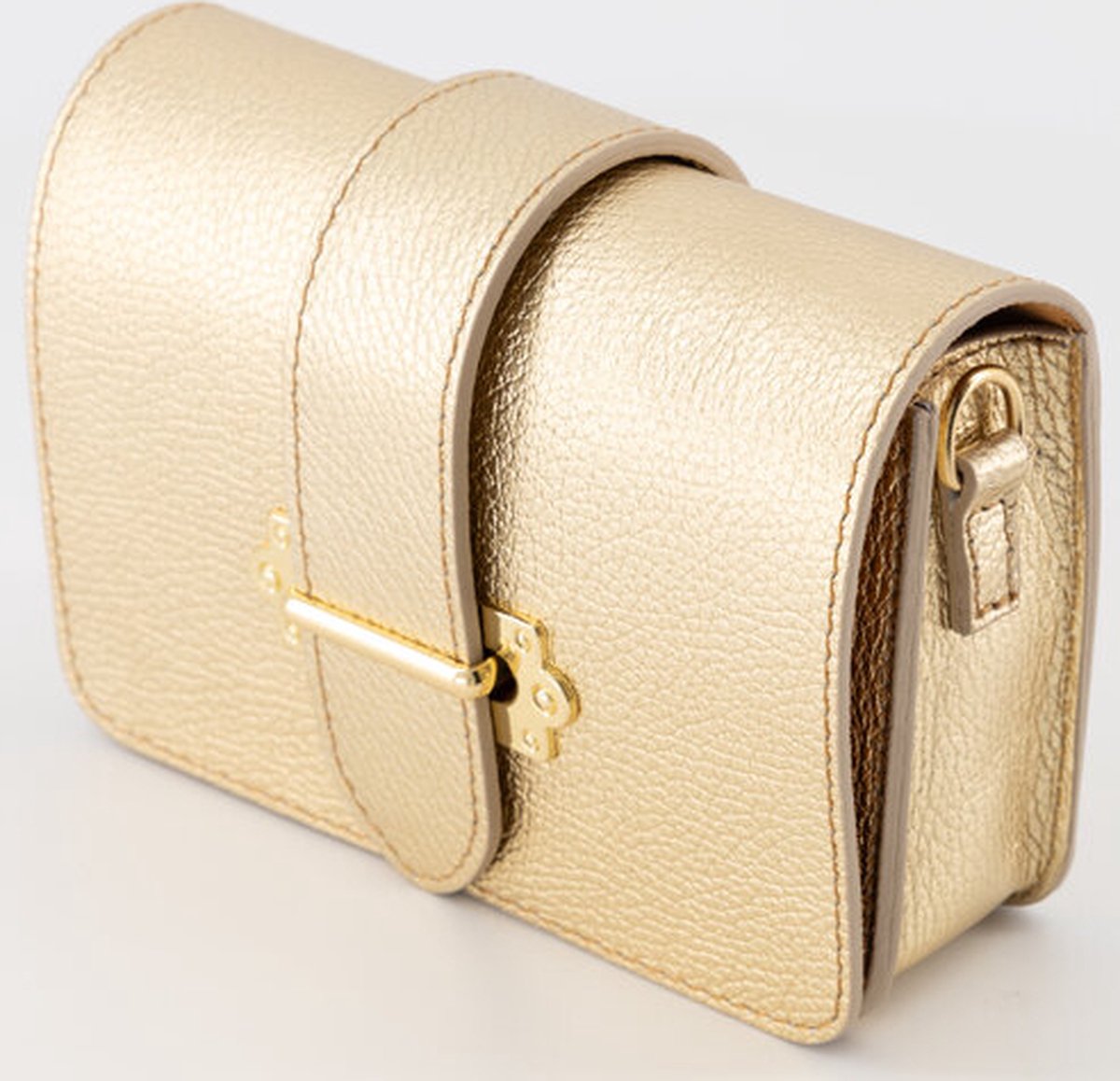 Teatro - crossbody bag - handtas - goud - leder - leer | bol