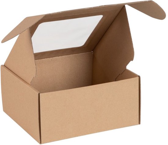 Vierkante Mode Doos met Venster, Geschenkdoos 20x20x10 cm | bol