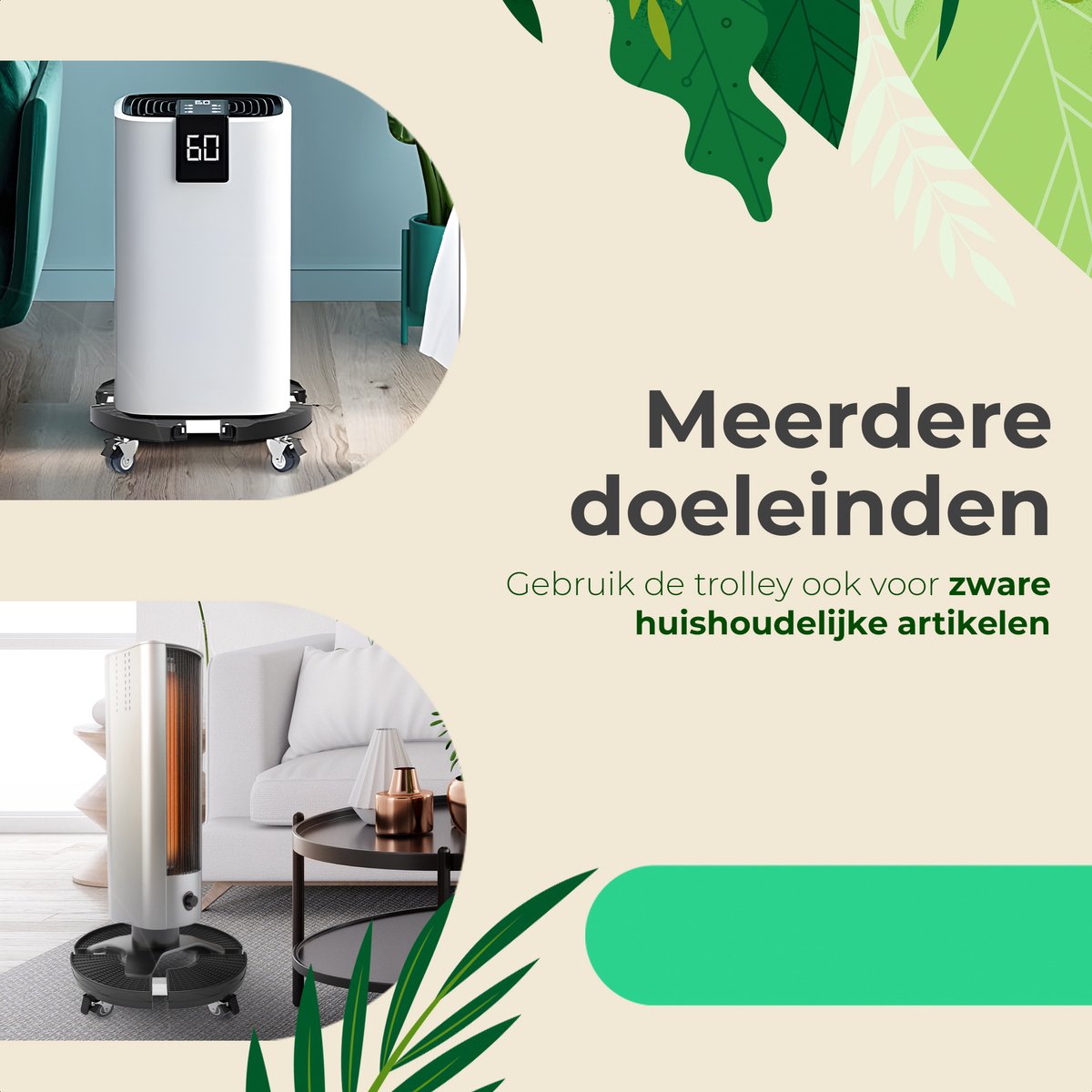 Sunnytree Plantentrolley - Draagkracht tot 300 KG - 360 Graden ...