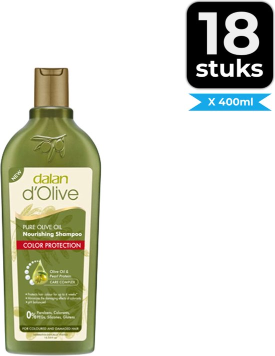 Dalan d'Olive Shampoo - Color Protection 400 ml - Voordeelverpakking 18 ...