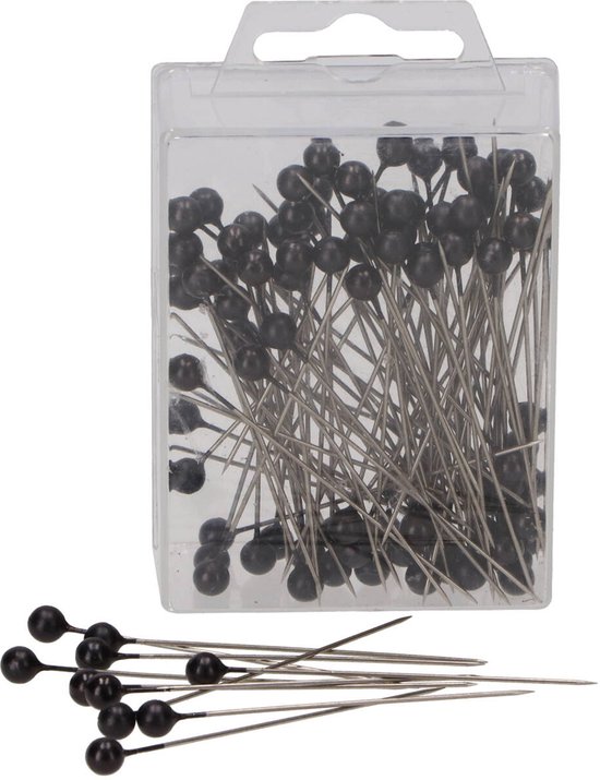 DK Design Spelden met parel kop/kopspelden/naaispelden - 6.5 cm - zwart ...