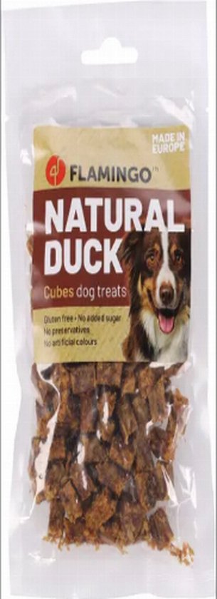Flamingo Nature - Snack Honden - Nature Snack Eend Blokjes 80g - 1st ...