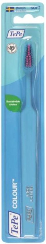 TePe Colour™ Soft Tandenborstel - Blauw | bol