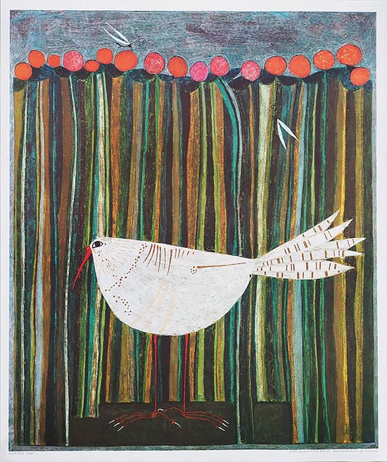 Kunstdruk Beate Rose - Vogel 5 52x62cm | bol