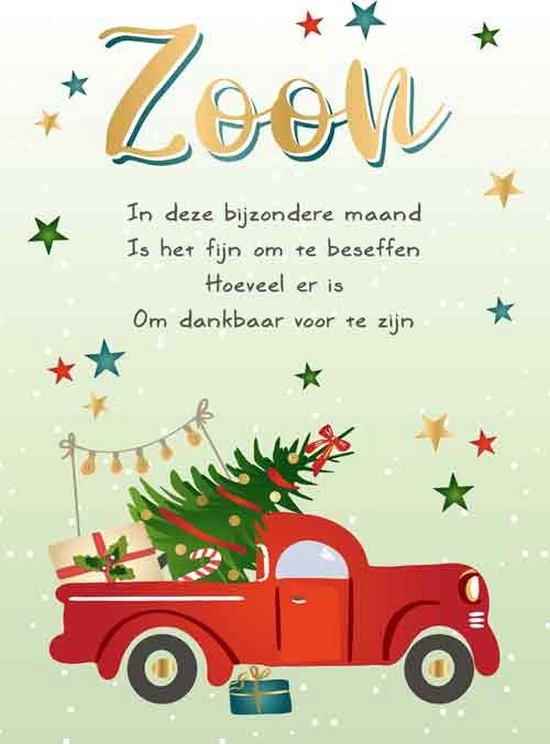 Kaart - Kerst - Intense - Fijne kerst voor mijn zoon - KIR08-B | bol