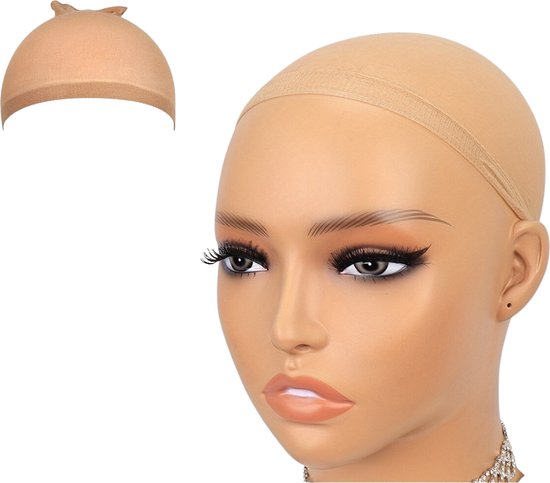 Bald Cap - Kale Kop - Kaal - Kaal Hoofd - Kaal Pruik - Wig Cap - Wit | bol