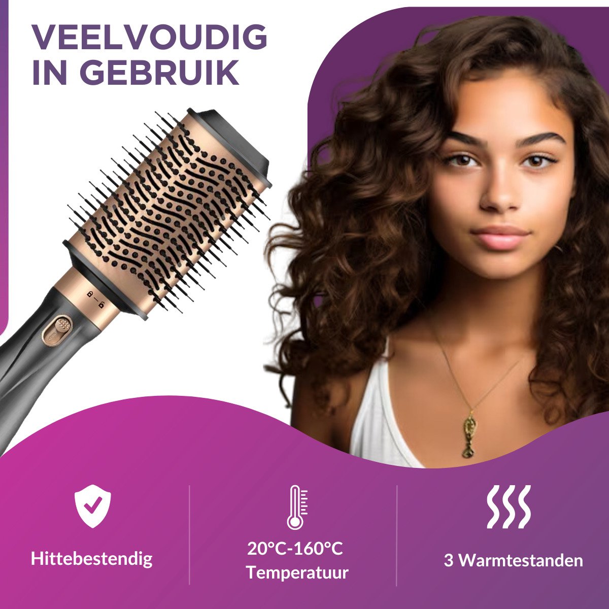 5-in-1 Föhnborstel - Aestra - Keramische Borstel - Haarborstel - Föhn ...