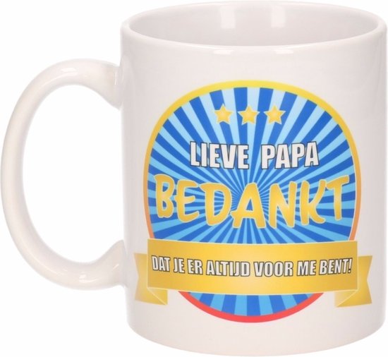 Lieve papa bedankt mok / beker 300 ml - Vaderdag cadeau | bol