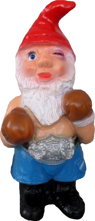 Tuinkabouter rode muts - bokskampioen - polystone beeldje - unieke ...