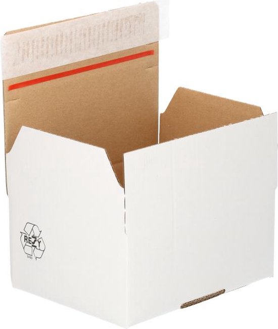 10x Verzenddoos 160 x 130 x 70 mm met plak- en tearstrip - B- golf (± 3 ...