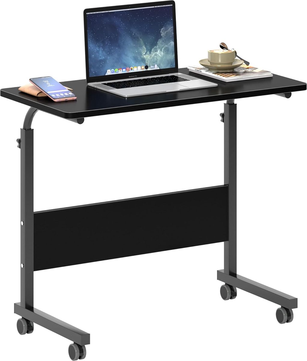 SogesHome Computer Desk, 80 x 40 cm, Standing Height Adjustable Laptop ...