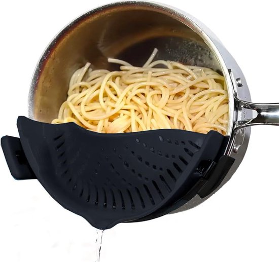 Siliconen zeef, universeel groot pastazeefopzetstuk voor het bevestigen ...